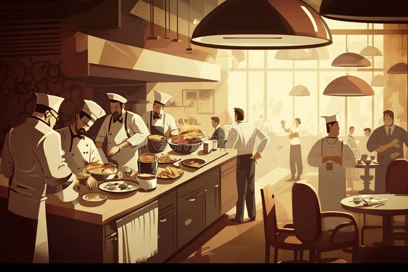 Customers Dining Stock Illustrations – 208 Customers Dining Stock ...