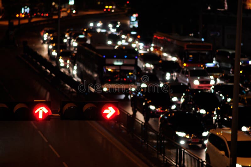 Busy Road at Night stock photo. Image of driving, hour - 220209428