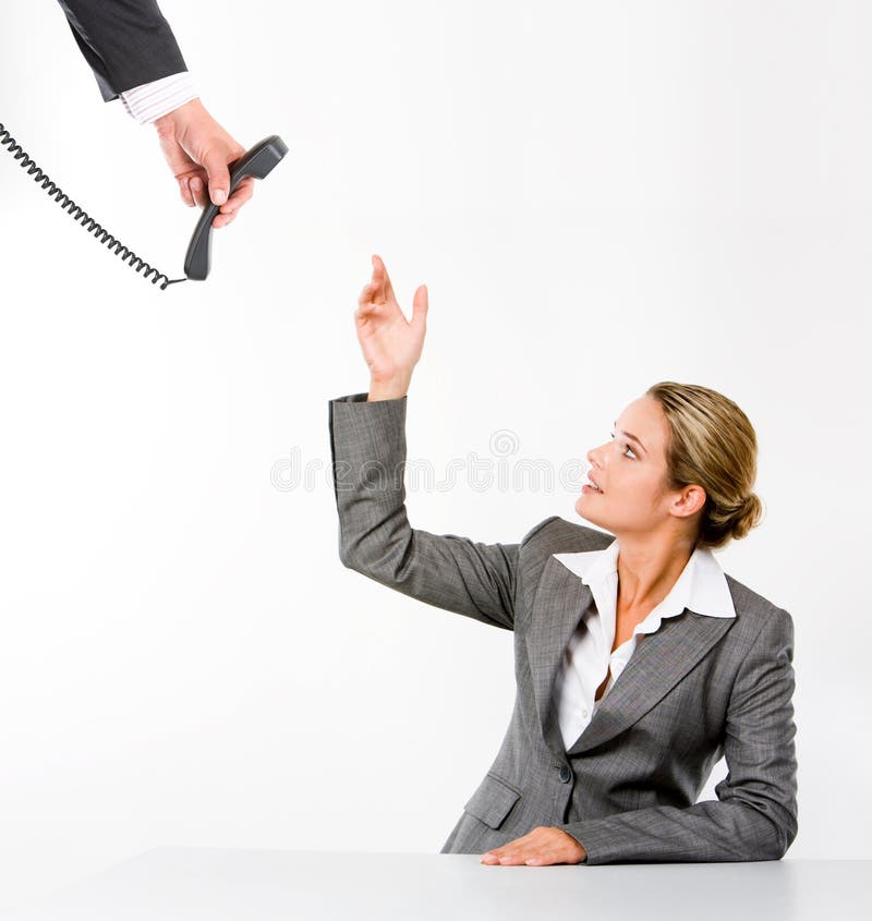 Busy telephone operator stock photo. Image of communication - 4338800