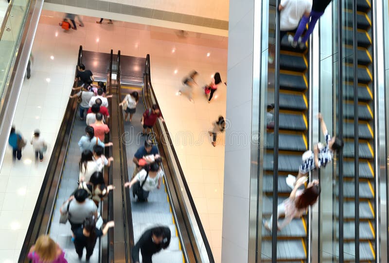 Busy shopping mall stock photo. Image of buildings, customers - 42854722
