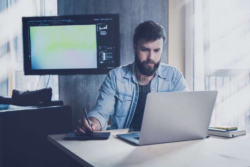 Busy it Specialist Working on Project at Workplace. Office Manager ...