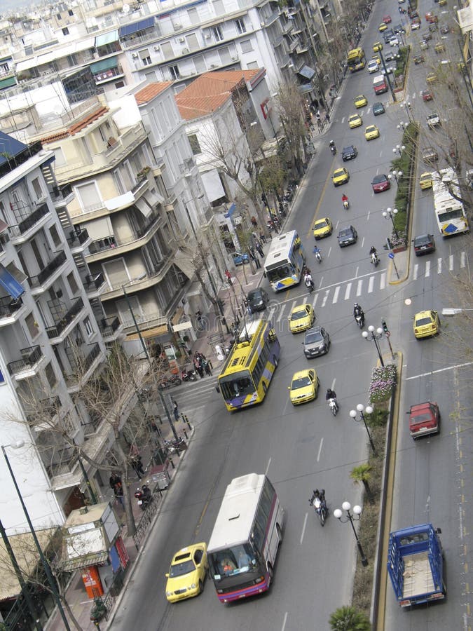 Busy Street stock photo. Image of pavement, avenue, sidewalks - 733550