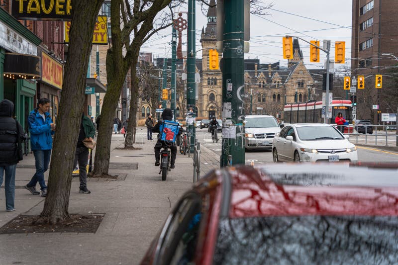 Busy Streets of Toronto, Canada on a Cloudy Day Editorial Photography ...