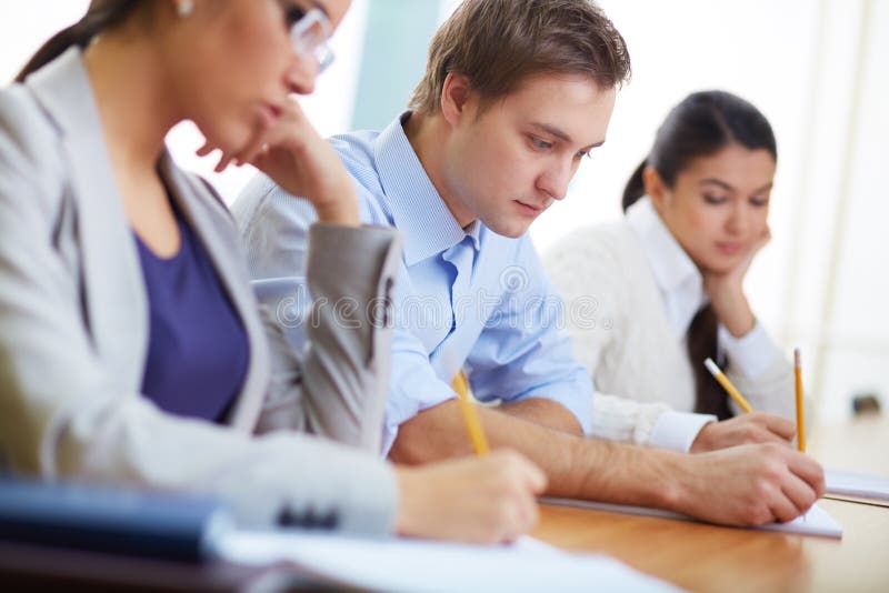 Multiracial Medical Students Studying in Classroom Stock Photo - Image ...