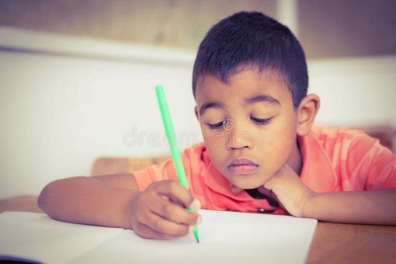 Busy Students Working on Class Work Stock Photo - Image of mixedrace ...