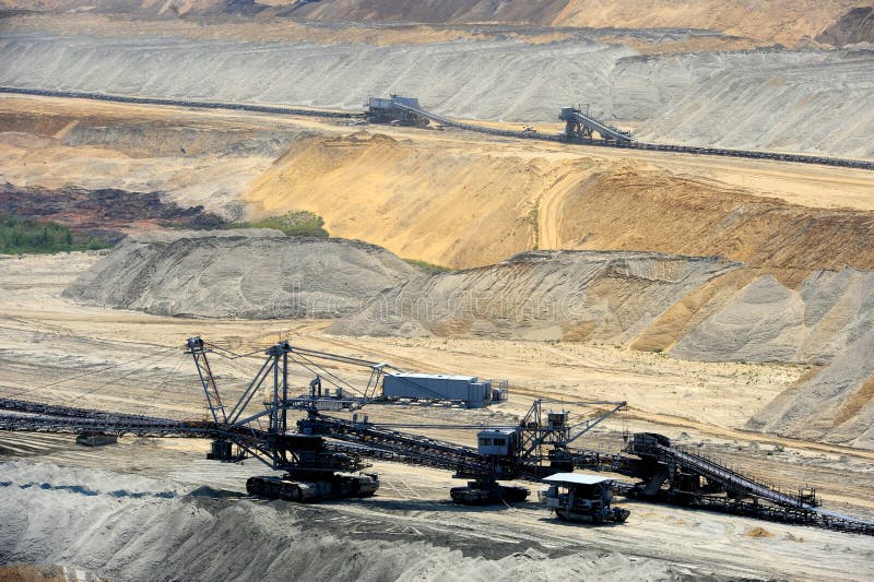 Busy surface mine stock photo. Image of excavation, industrial - 107610264