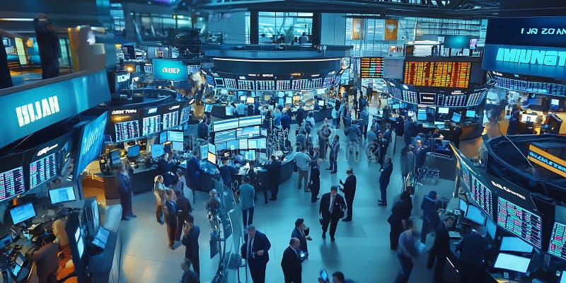 Busy Tech Conference Crowd stock illustration. Illustration of ...