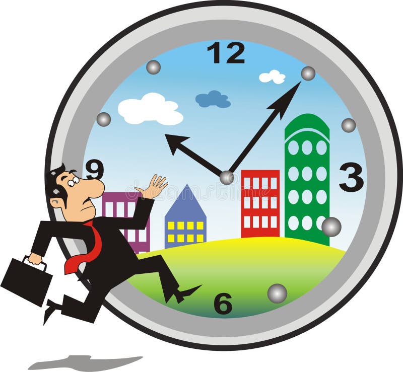 Busy time in a city stock illustration. Illustration of office - 74273669