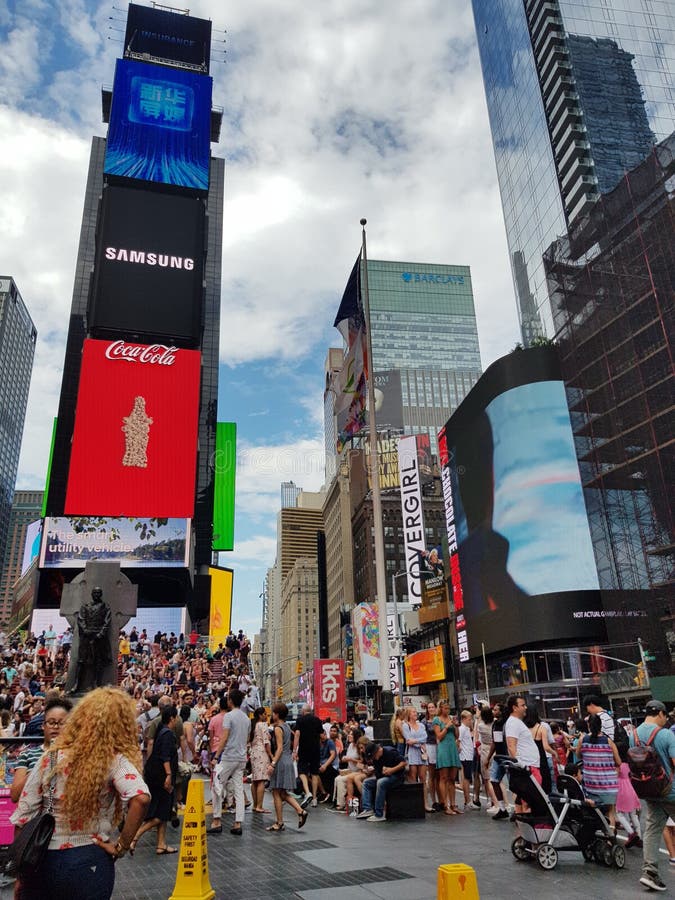 Busy Times Square in New York, USA Editorial Stock Image - Image of ...