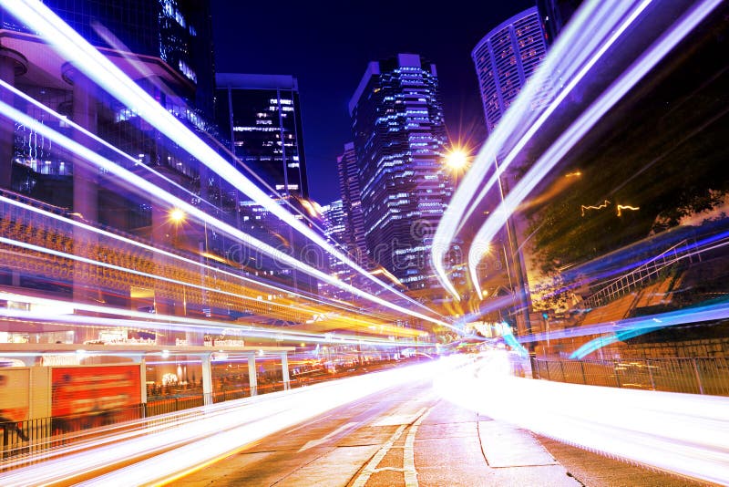 Busy traffic in Hong Kong stock photo. Image of district - 38722266