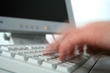 Busy Typing stock image. Image of desk, computer, hand - 1174813