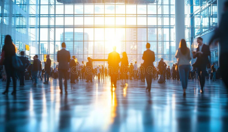 Busy Urban Terminal Filled Commuters Sunset Stock Photos - Free ...