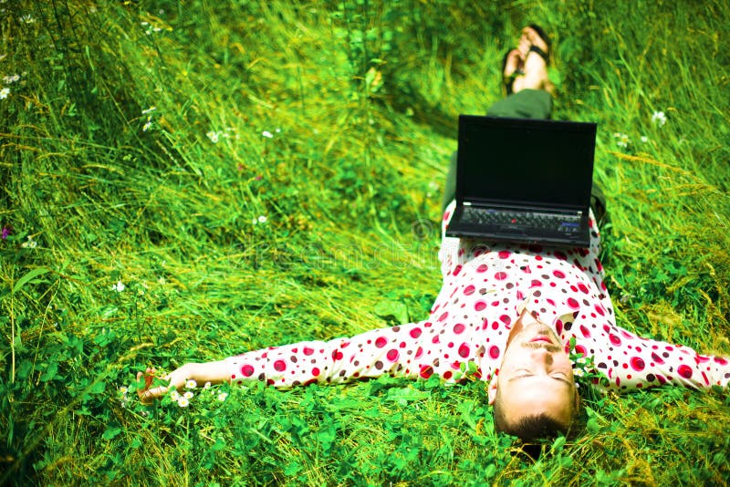 Busy vacation stock photo. Image of computer, person, young - 5628774