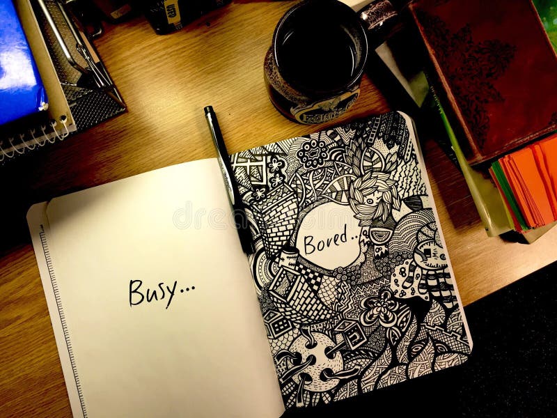 Busy versus Bored editorial stock image. Image of artistic - 51454459