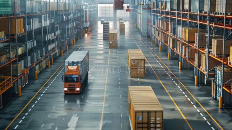 Busy Warehouse with Numerous Boxes Stock Image - Image of assorted ...