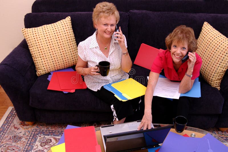 Busy Women Working from Home Stock Photo - Image of casual, bills: 2807886