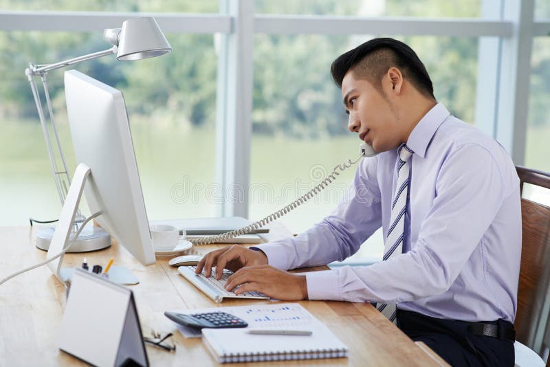 Busy with work stock image. Image of indoors, business - 66064403