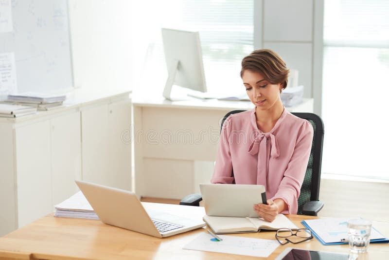 Busy with work stock photo. Image of reading, busy, tablet - 93542094