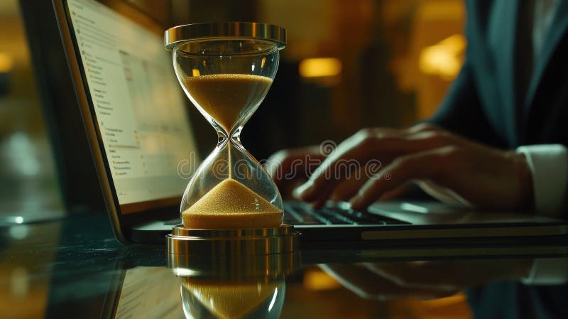 Busy Worker, Time Running Out Stock Illustration - Illustration of ...