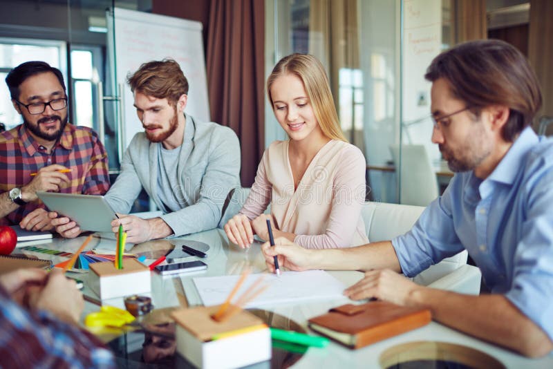 Busy workers stock photo. Image of women, handsome, coworker - 53142034