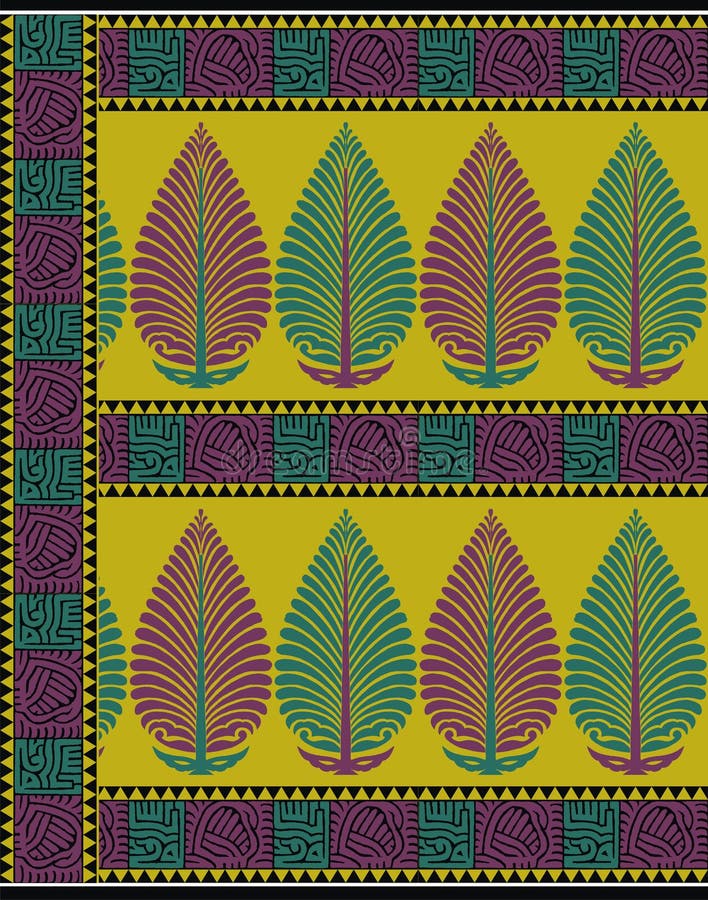 BUTA PATTERN DESIGN ART for FABRIC Stock Illustration - Illustration of ...