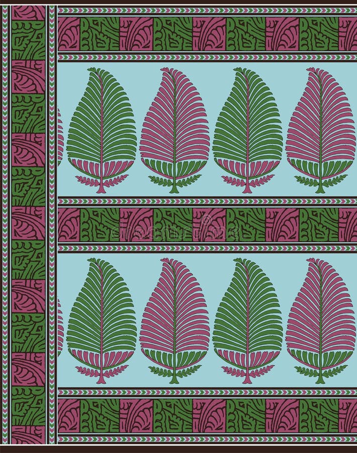 BUTA PATTERN DESIGN ALLOVER BACKGROUND for PRINT Stock Illustration ...