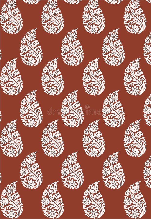 BUTA PATTERN DESIGN ALLOVER BACKGROUND for PRINT Stock Illustration ...