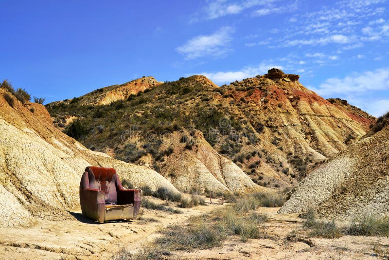 Butaca en desierto salvaje foto de archivo. Imagen de navarra - 49972158