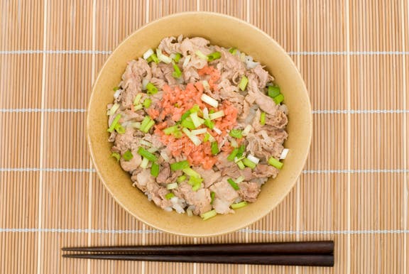 Butadon stock image. Image of foods, root, ginger, pork - 19439577
