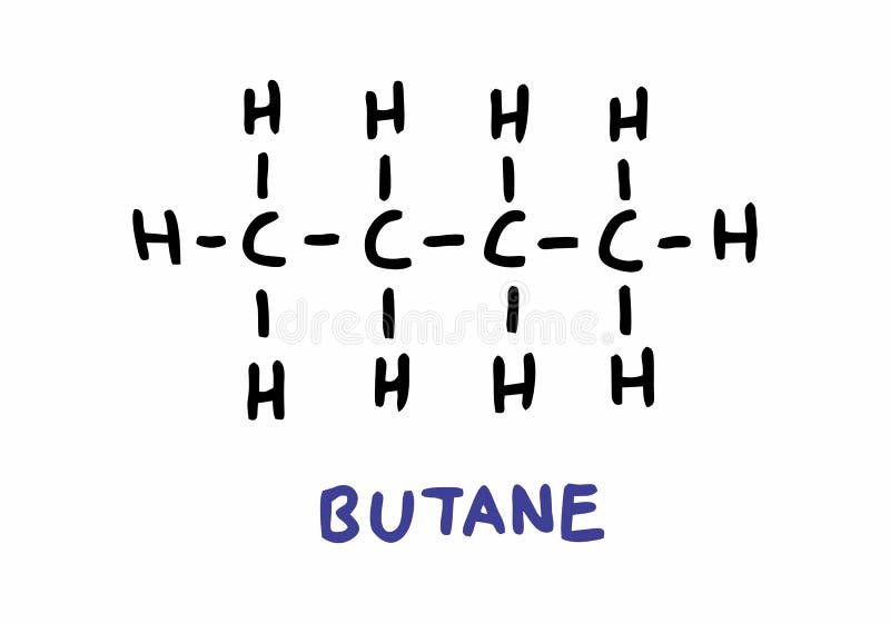Butane Formula Illustration Stock Illustration - Illustration of carbon ...