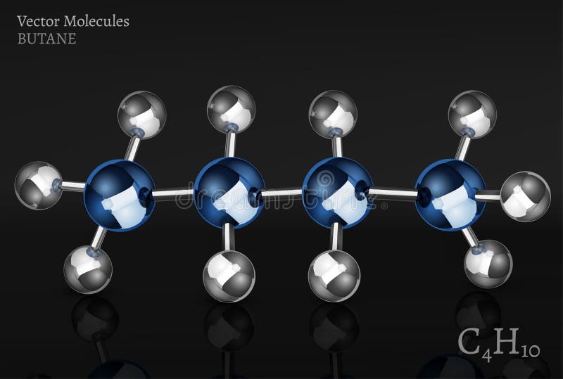 N-Butane C4H10 Organic Compound Molecular Structure Stock Vector ...