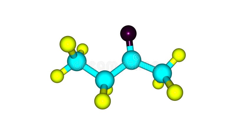Butanone Molecular Structure Isolated on White Stock Illustration ...