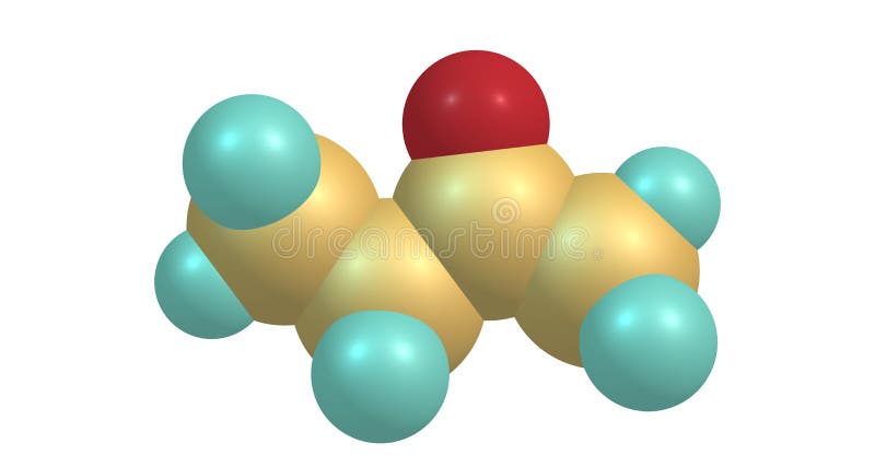 Butanone Molecular Structure Isolated on White Stock Illustration ...