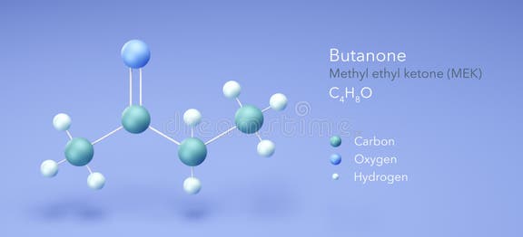 Butanone Molecule, Molecular Structures, Methyl Ethyl Ketone, 3d Model ...