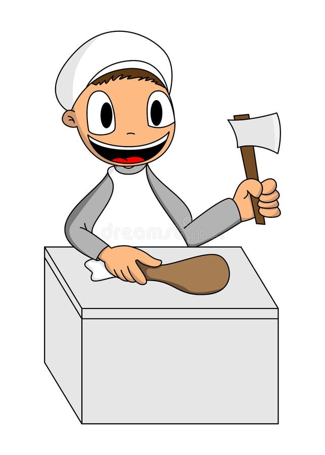 Happy Butcher Vector. Standing Butcher Man with Knife. Natural Meat ... Happy Butcher Vector. Standing Butcher Man with Knife. Natural Meat ...