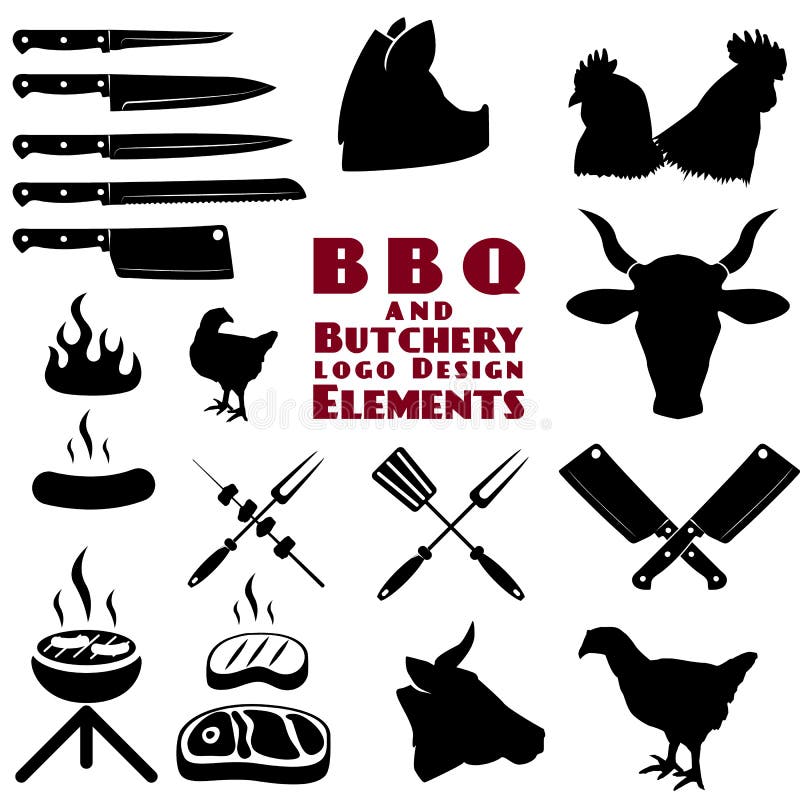 BBQ Logo Design. Barbecue Logo Vector Inspiration Stock Vector ...