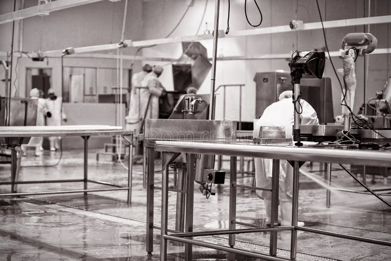 Butcher Cleaning the Meat from Impurities Stock Photo - Image of diet ...