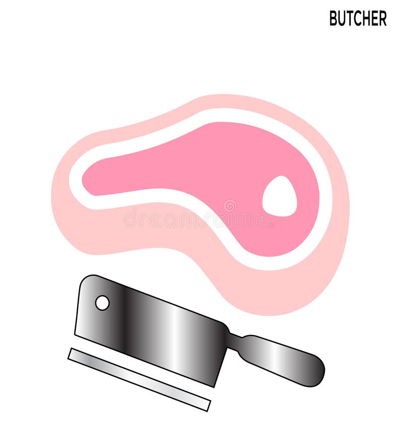 Butcher Editable Icon Simple Element Stock Vector - Illustration of ...