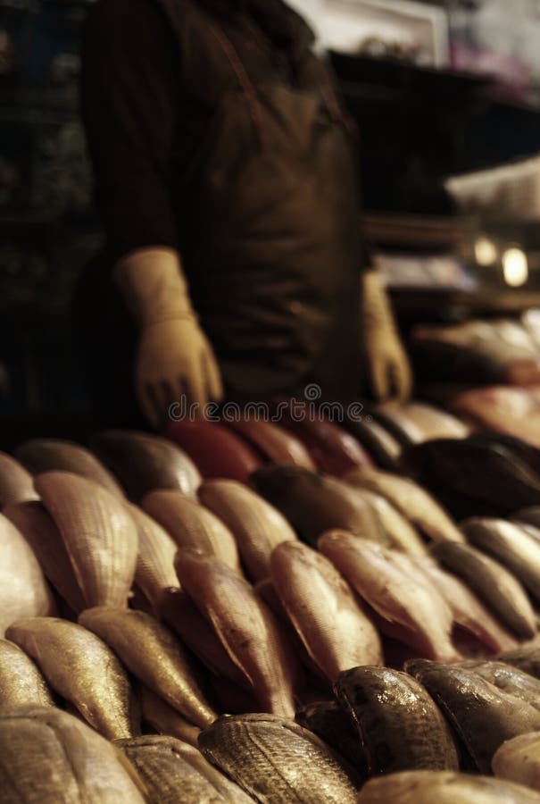 Butcher stock image. Image of butcher, meat, market, fish - 98640631