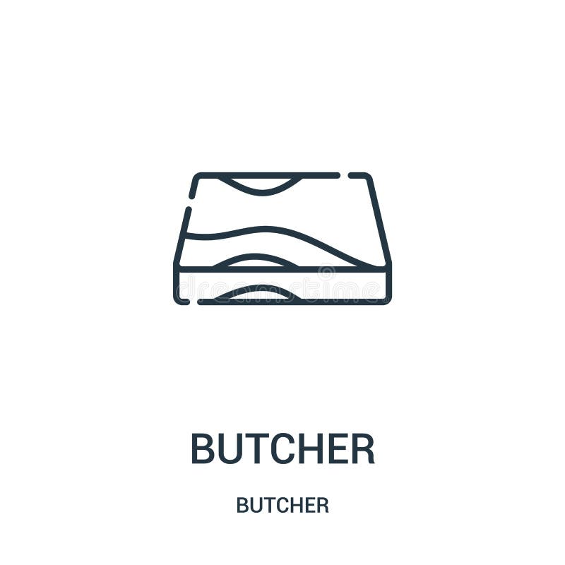 Butcher Shop Icon Vector from Butcher Collection. Thin Line Butcher ...