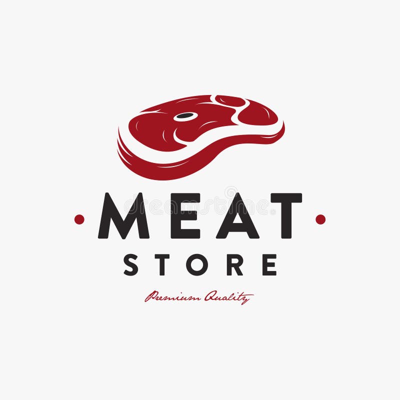 Butcher Meat Store Badge Logo Stock Illustration - Illustration of ...