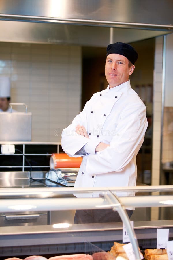Butchers at work stock image. Image of happy, roast, fresh - 27694145
