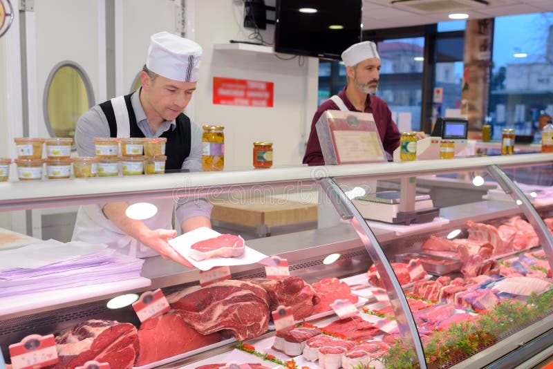 Fresh Meat Counter stock photo. Image of pork, business - 20650382