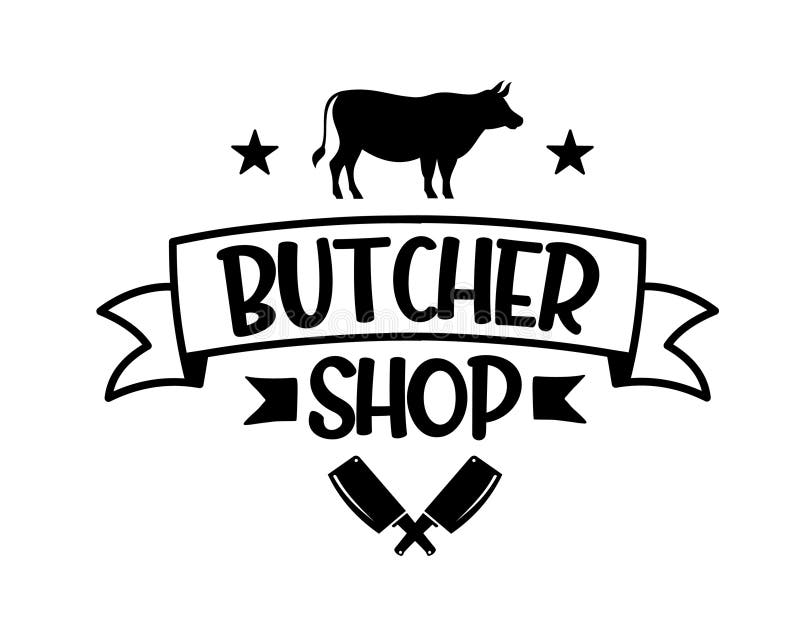 Butcher Shop Logo Emblem. Meat Shop Typography Icon Stock Vector ... Butcher Shop Logo Emblem. Meat Shop Typography Icon Stock Vector ...