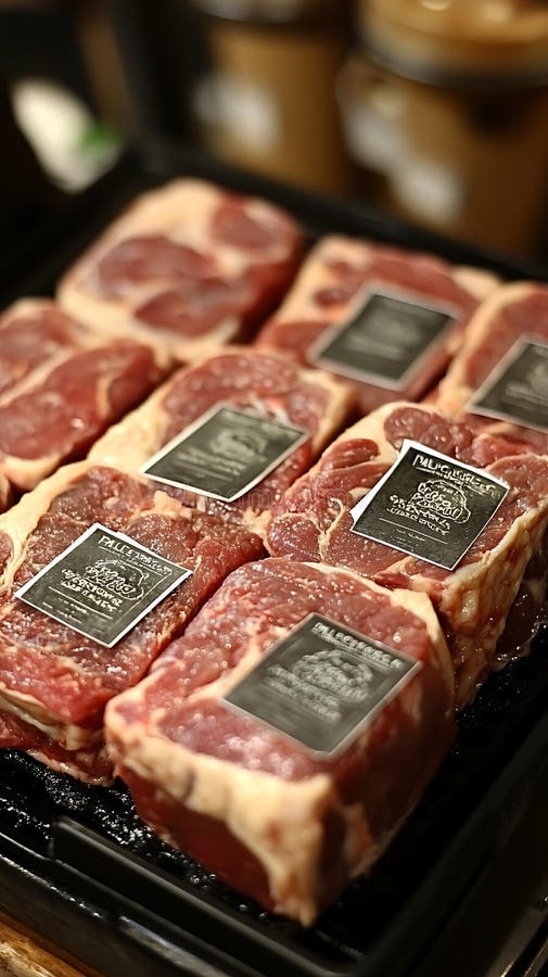 Butcher Shop Steaks Display Stock Photo - Image of meat, short: 366016872