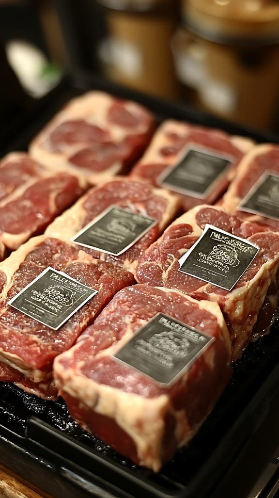 Butcher Shop Steaks Display Stock Photo - Image of meat, short: 366016872