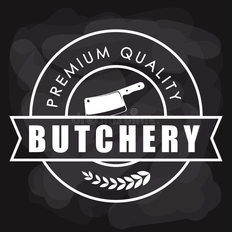 Butchery or butcher theme stock vector. Illustration of market - 61496321