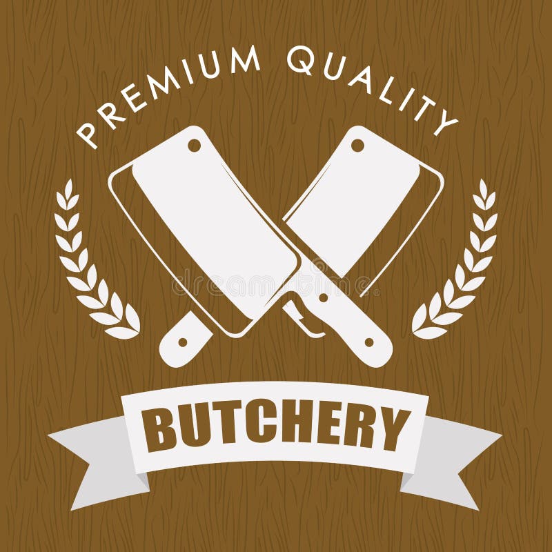 Butchery or butcher theme stock vector. Illustration of butcher - 61496761