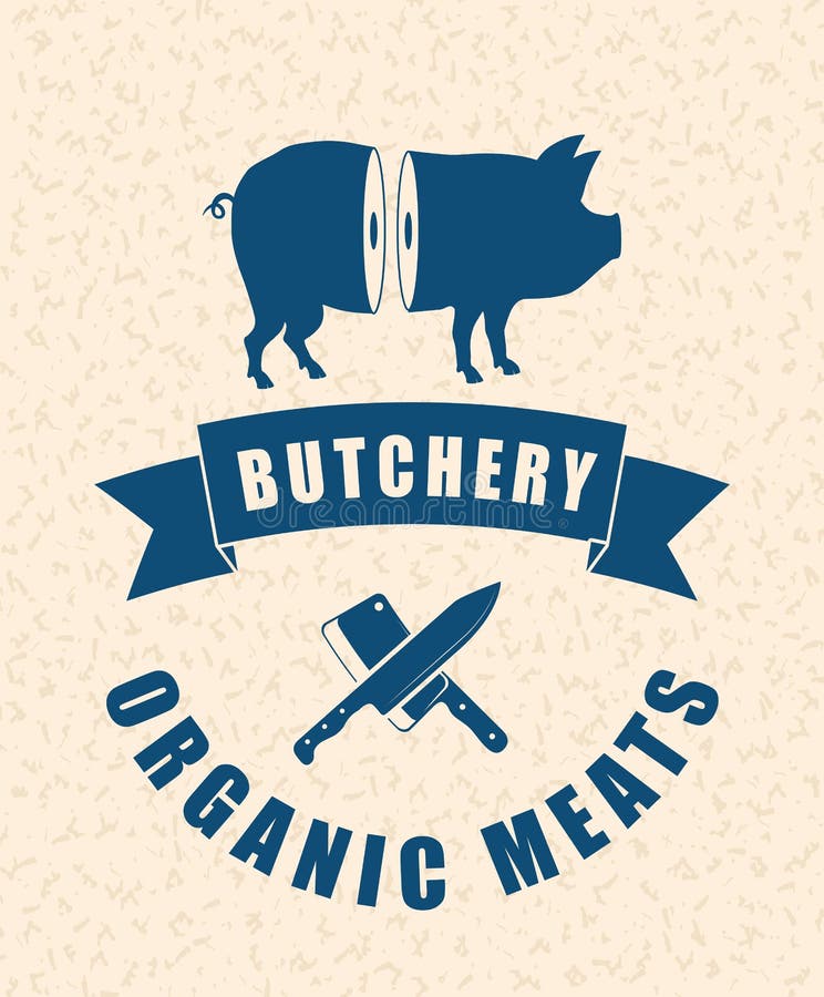 Butchery or butcher theme stock vector. Illustration of male - 61496998