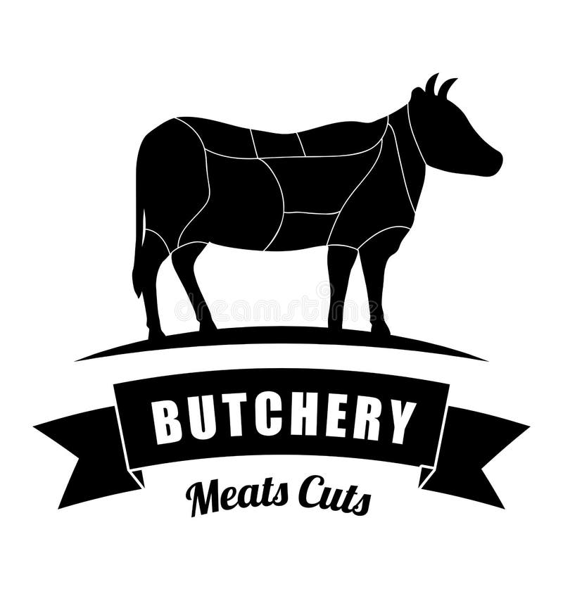 Butchery or butcher theme stock vector. Illustration of male - 61496998
